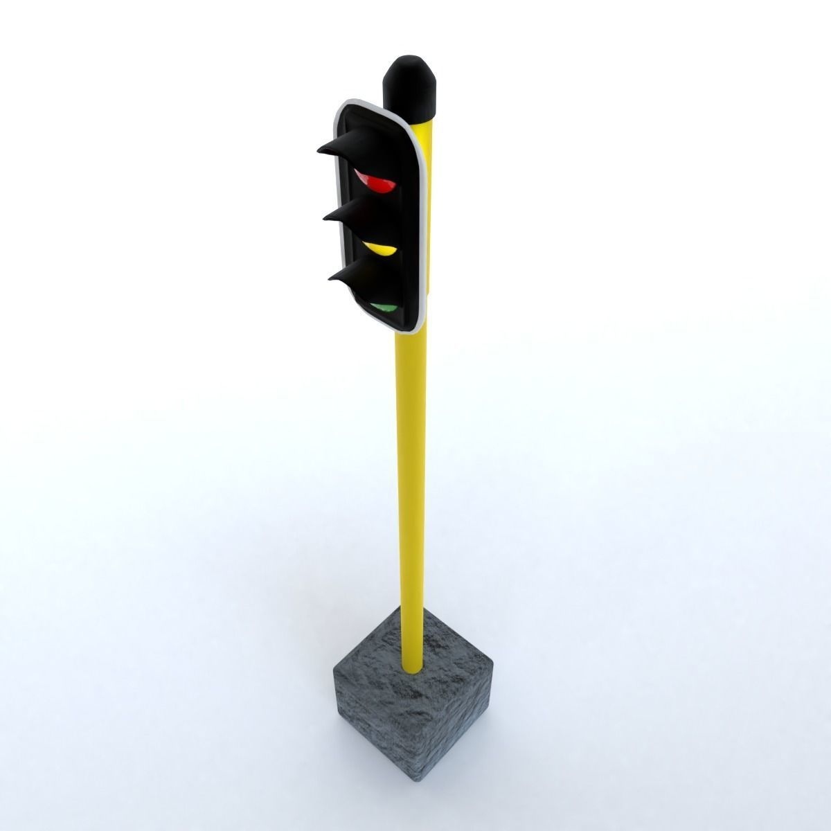 Single Head Traffic Light 3D model | CGTrader