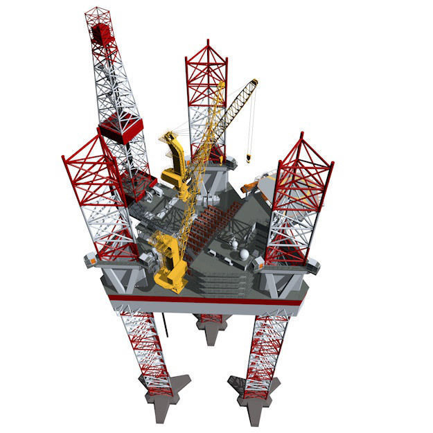 Jack-up rig 3D model | CGTrader