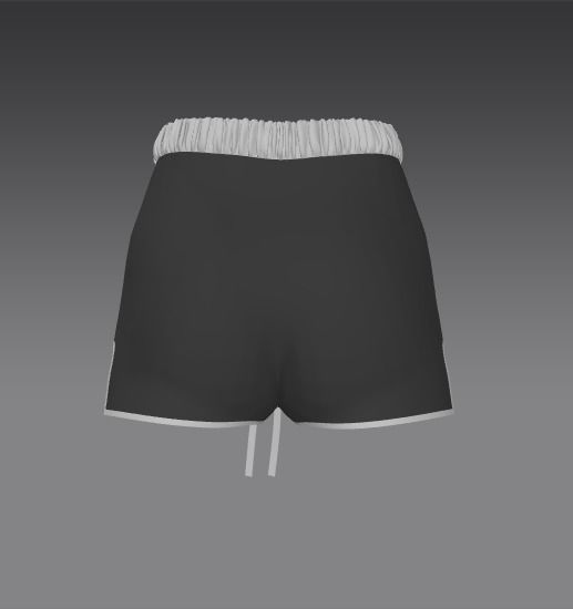 Girl sports shorts 3D model | CGTrader