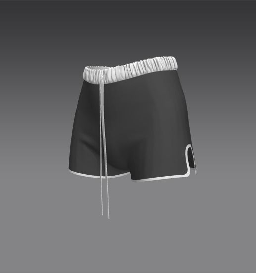 Girl sports shorts 3D model | CGTrader