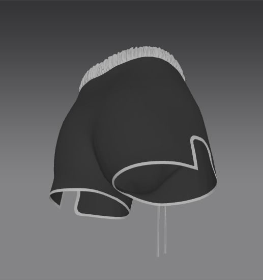 Girl sports shorts 3D model | CGTrader