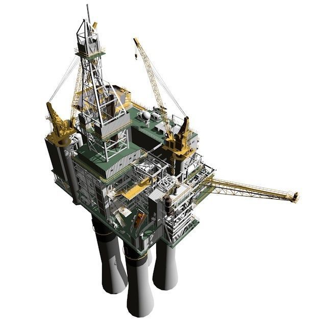 Oil Rig 3D model | CGTrader