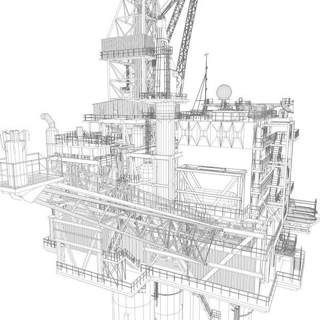 Oil Rig 3D model | CGTrader