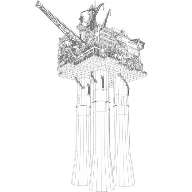 Oil Rig 3D model | CGTrader