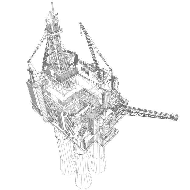 Oil Rig 3D model | CGTrader