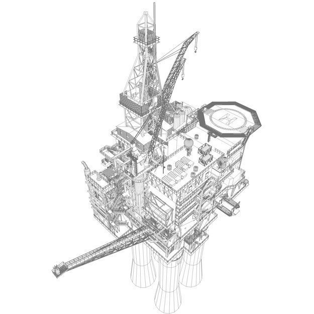 Oil Rig 3D model | CGTrader