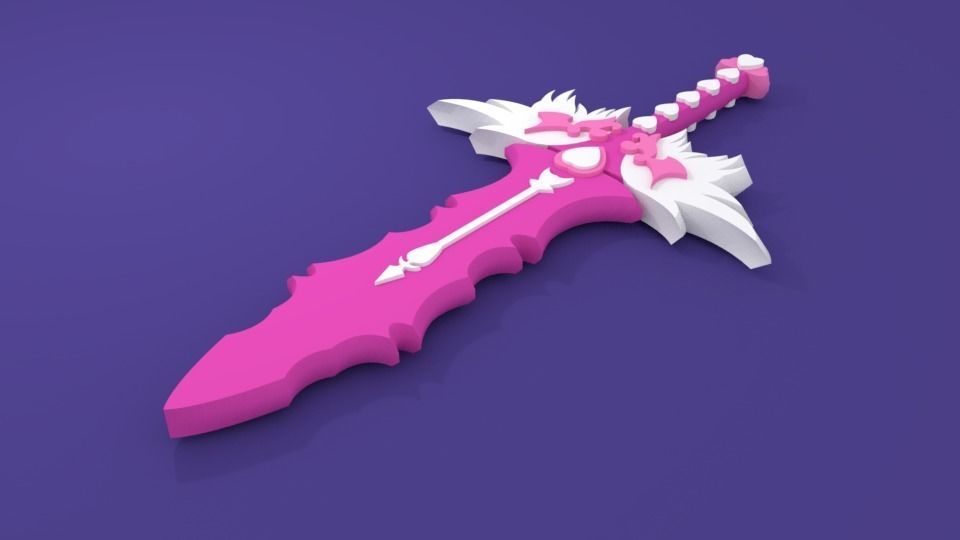 3D model Pink Fairy Love Sword 3D Model VR / AR / low-poly | CGTrader
