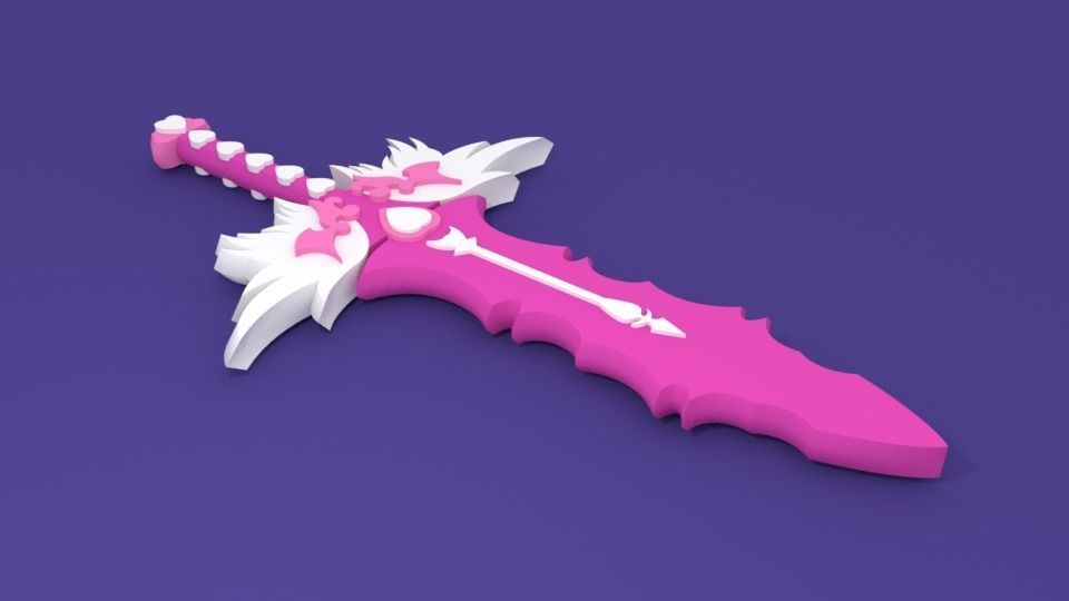 3D model Pink Fairy Love Sword 3D Model VR / AR / low-poly | CGTrader