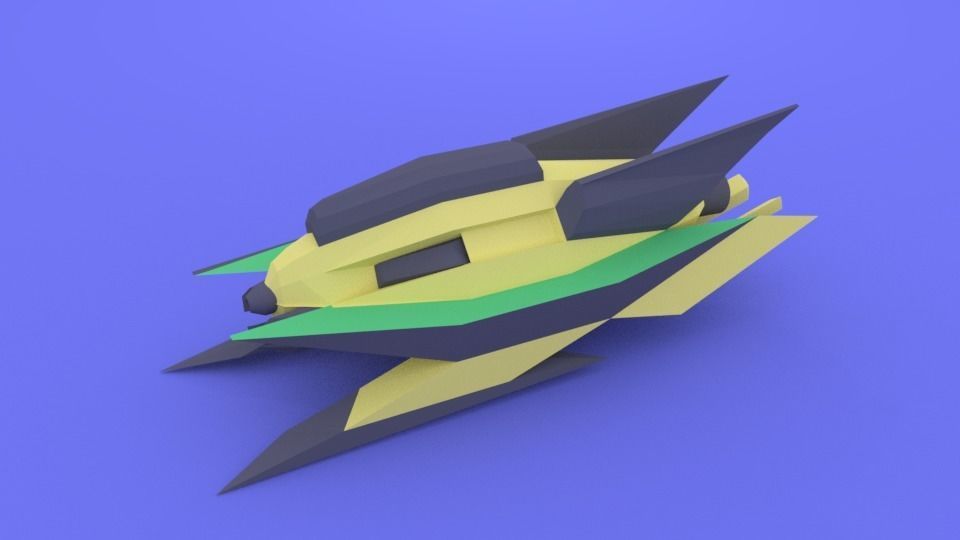 3D model Alien Spaceship Laser Beam 3D Model VR / AR / low-poly | CGTrader