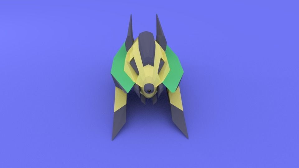 3D model Alien Spaceship Laser Beam 3D Model VR / AR / low-poly | CGTrader