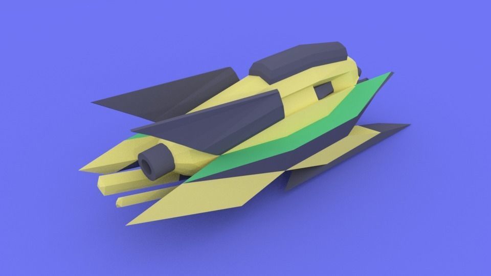 3D model Alien Spaceship Laser Beam 3D Model VR / AR / low-poly | CGTrader