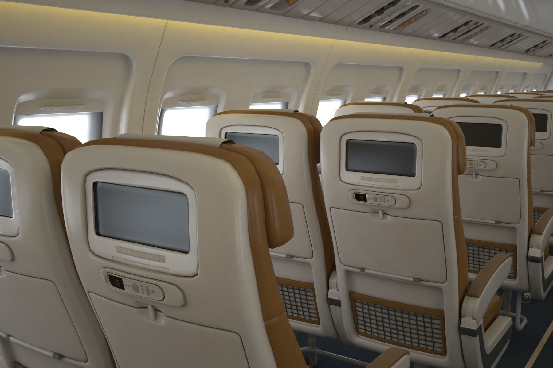 3D model Airplane Cabin V2 VR / AR / low-poly | CGTrader