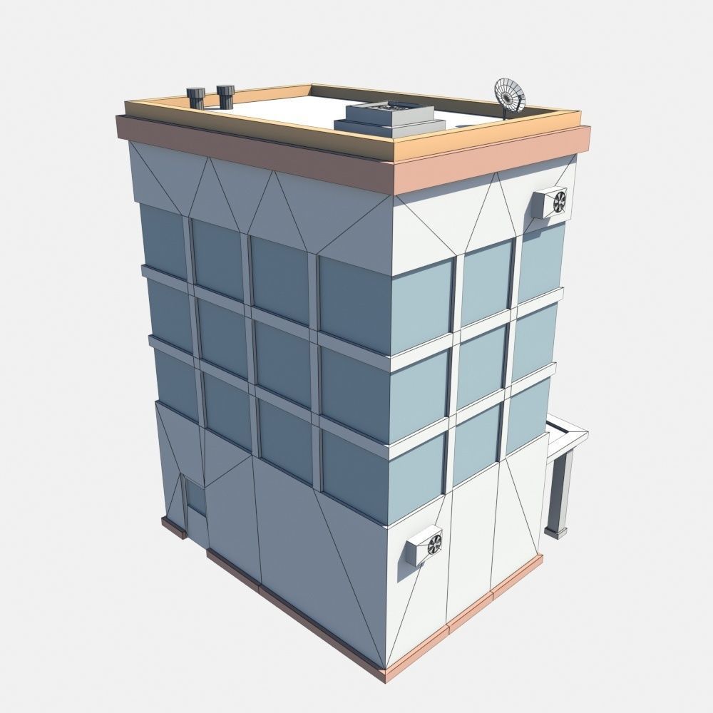 low poly bank 3D model | CGTrader