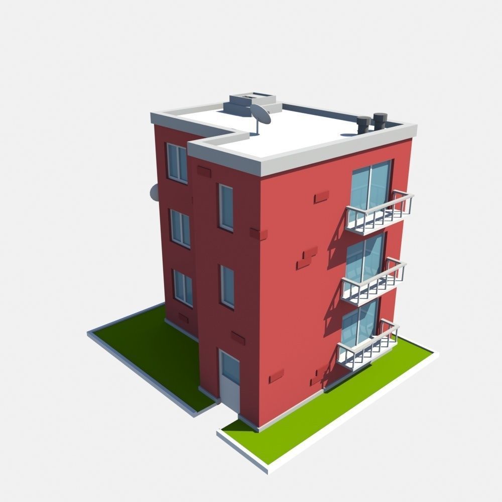 build red 3D model 3D model | CGTrader