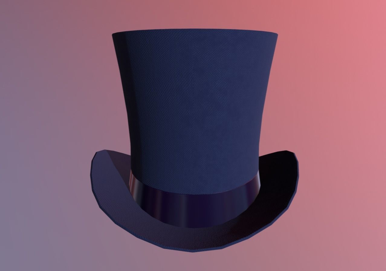 3D model Top Hat VR / AR / low-poly | CGTrader