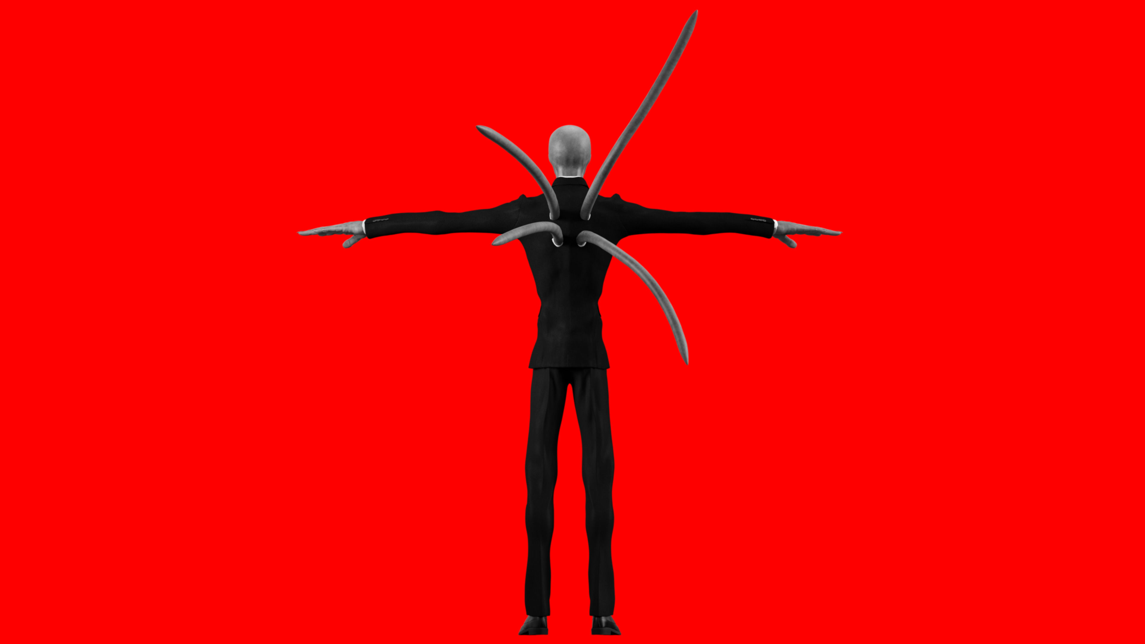 SlenderMan 3D model animated rigged | CGTrader