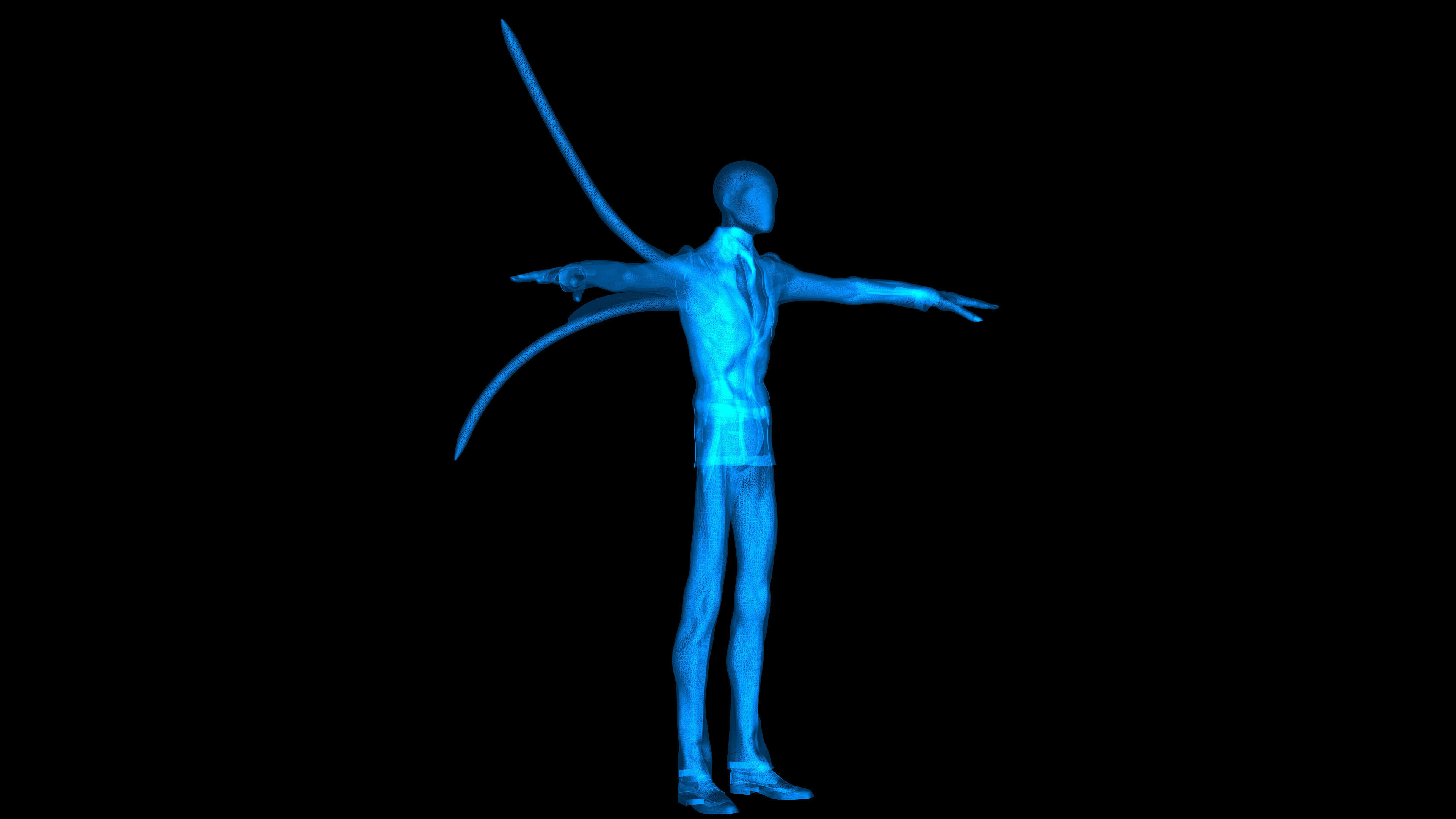 SlenderMan 3D model animated rigged | CGTrader