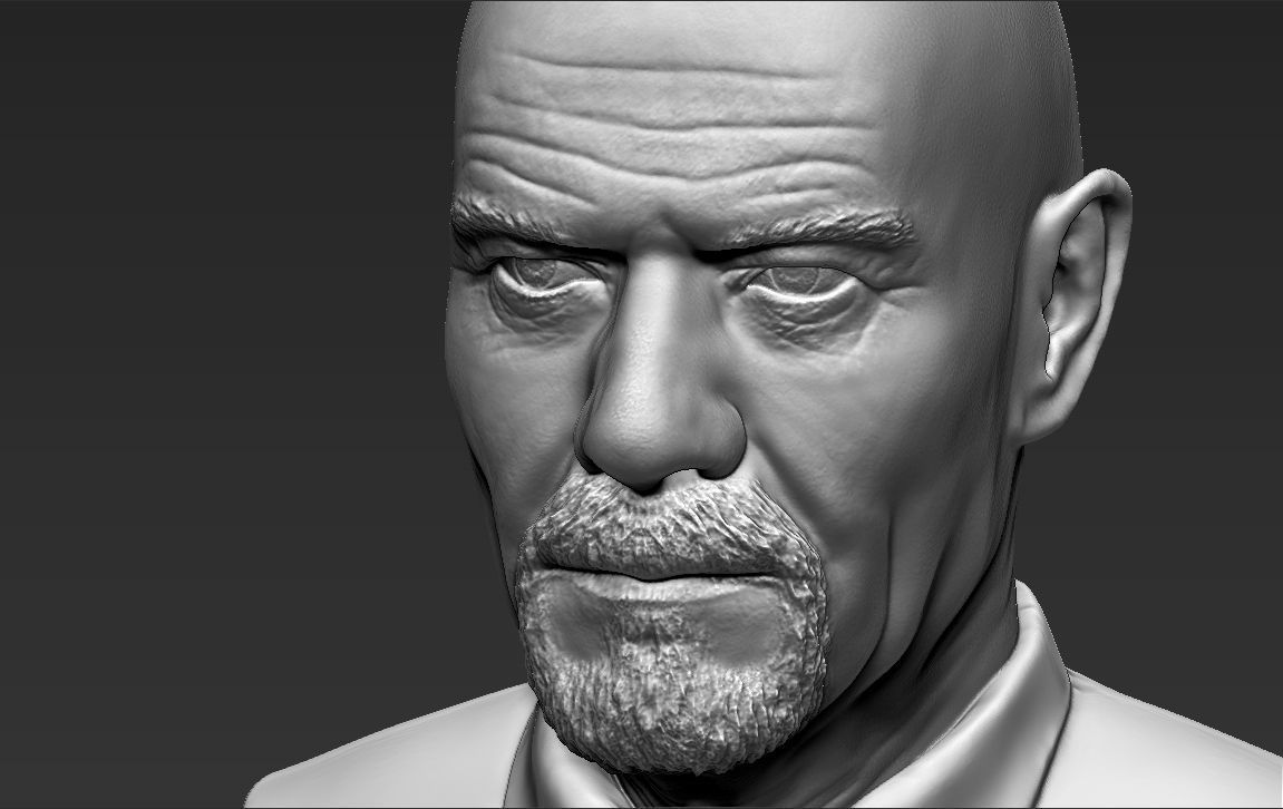 Walter White Breaking Bad bust 3D printing ready stl obj formats 3D ...