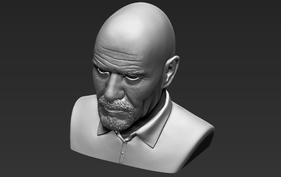 Walter White Breaking Bad bust 3D printing ready stl obj formats 3D ...