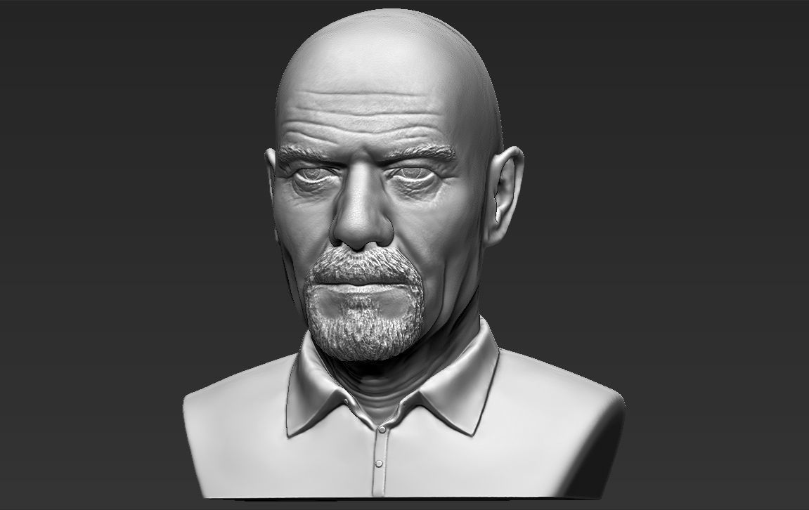 Walter White Breaking Bad bust 3D printing ready stl obj formats 3D ...