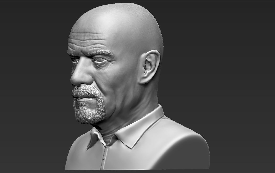 Walter White Breaking Bad bust 3D printing ready stl obj formats 3D ...