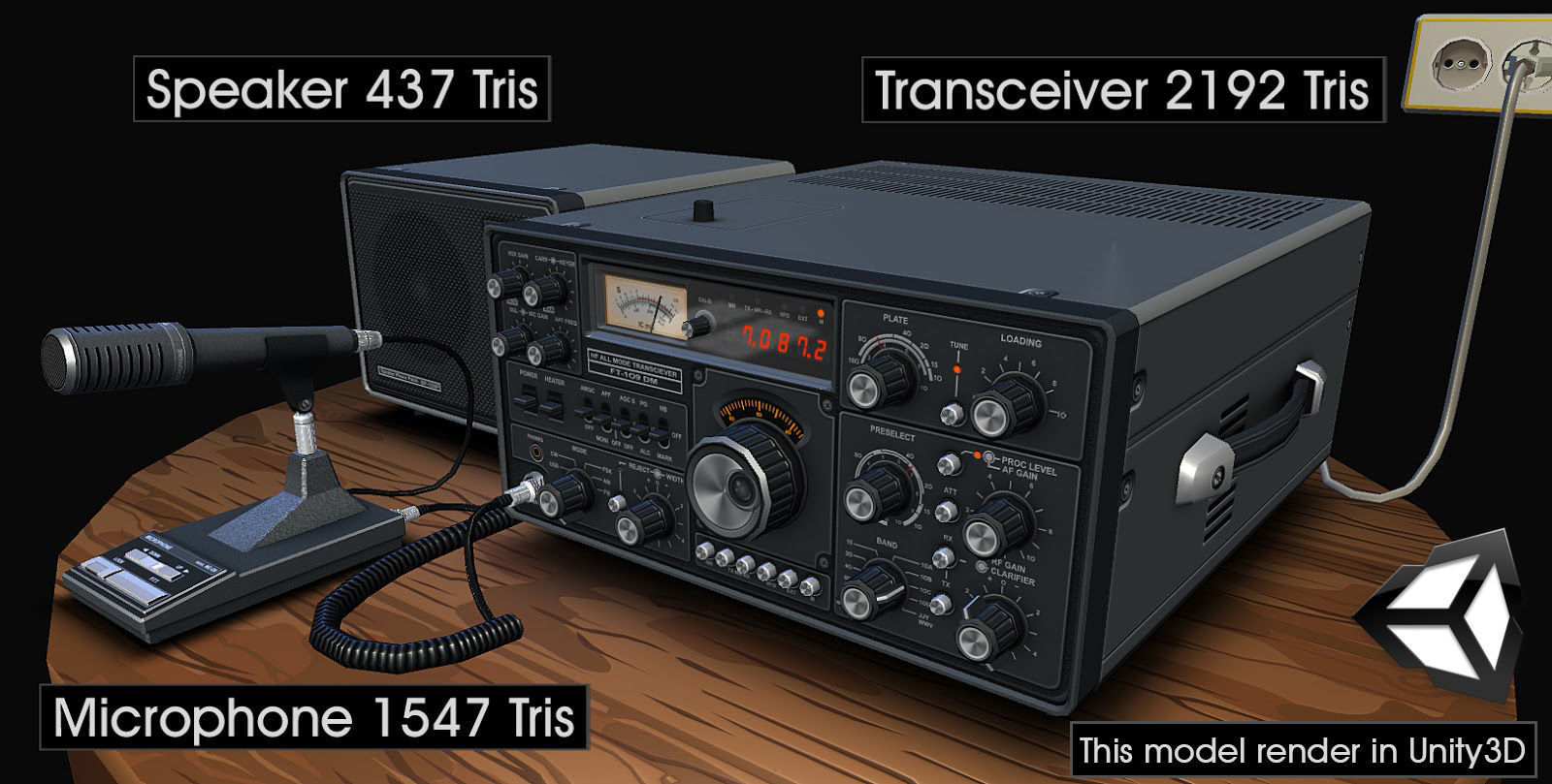 3D model Ham Radio Transceiver VR / AR / low-poly | CGTrader