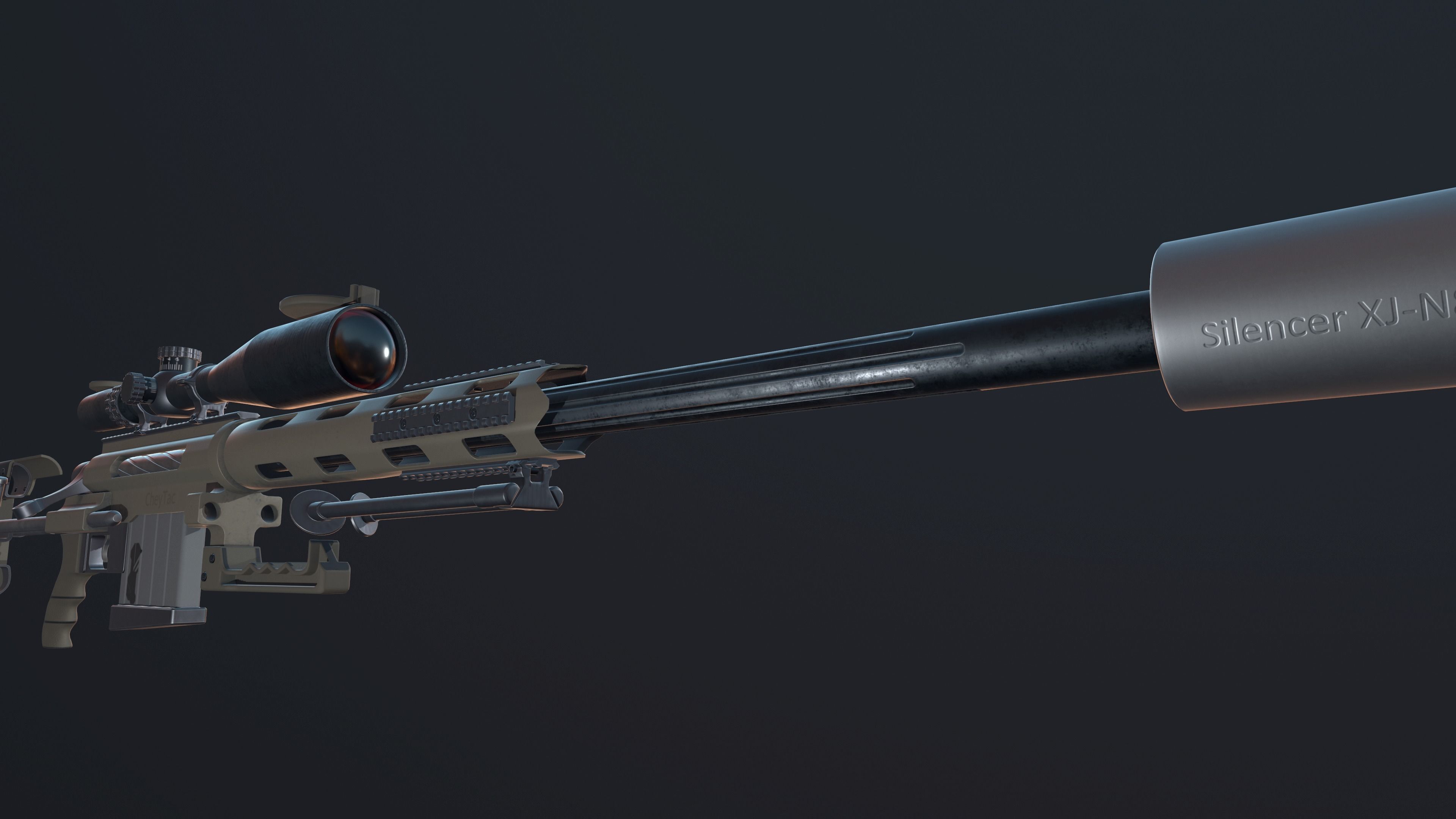 3D model CheyTac M200 Intervention VR / AR / low-poly | CGTrader