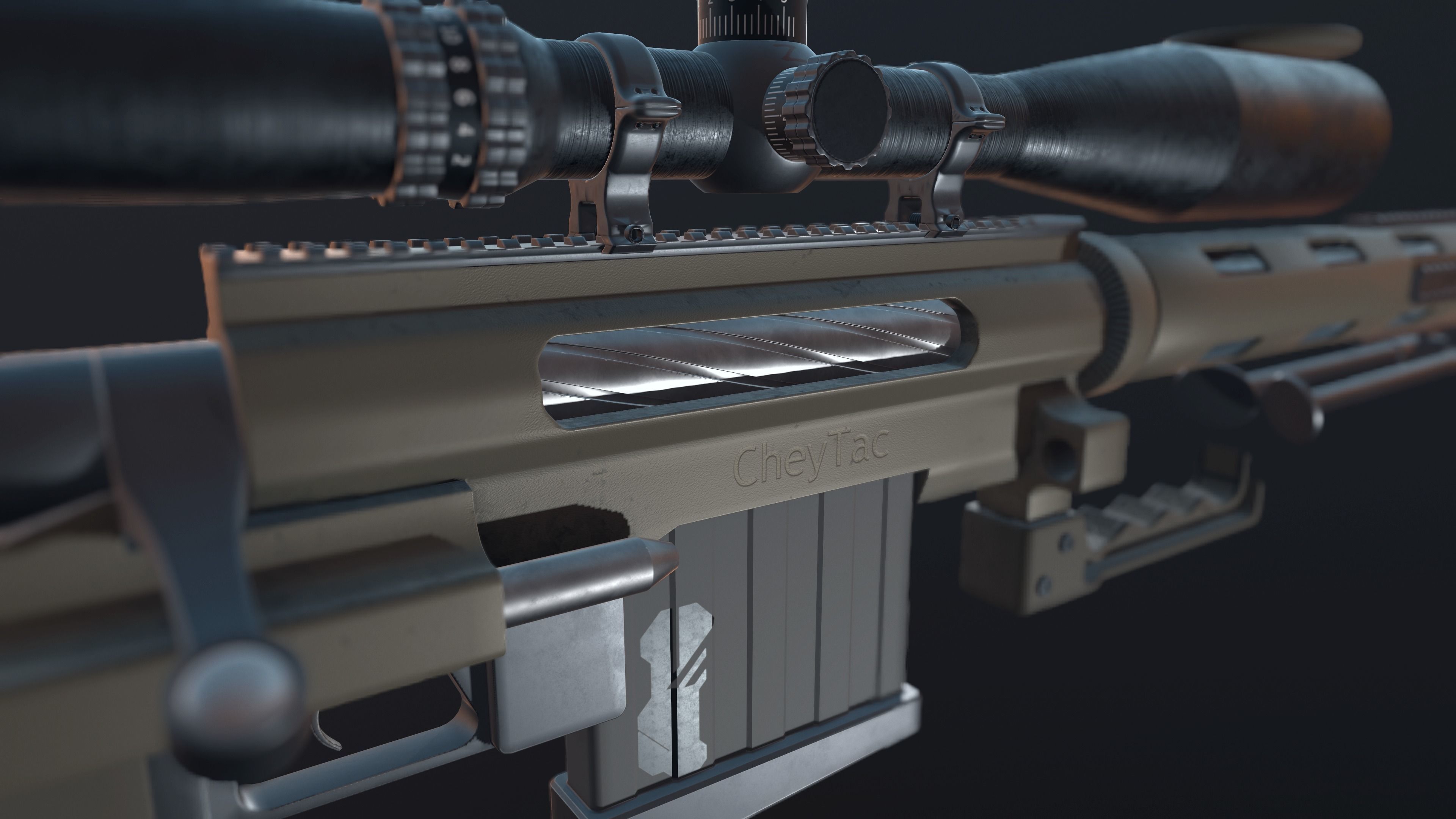 3D model CheyTac M200 Intervention VR / AR / low-poly | CGTrader