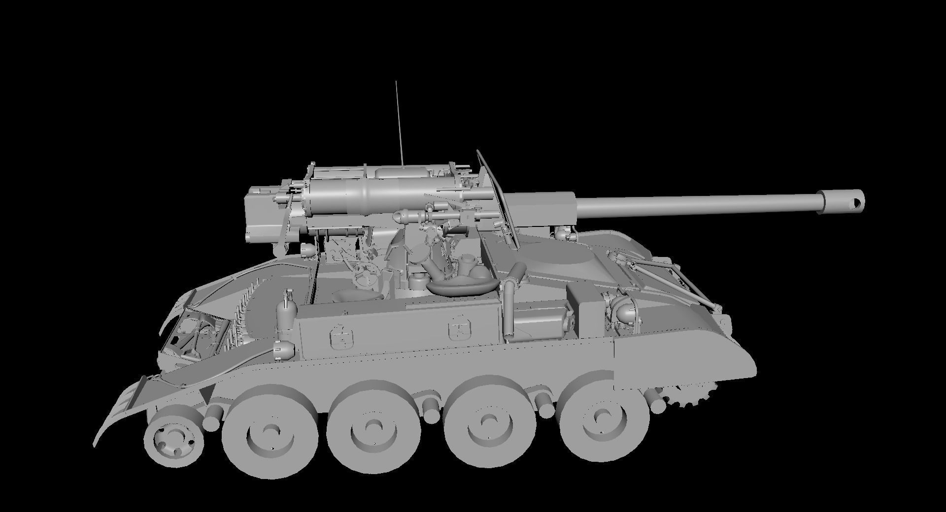 3D model A101 M56 Tank VR / AR / low-poly | CGTrader