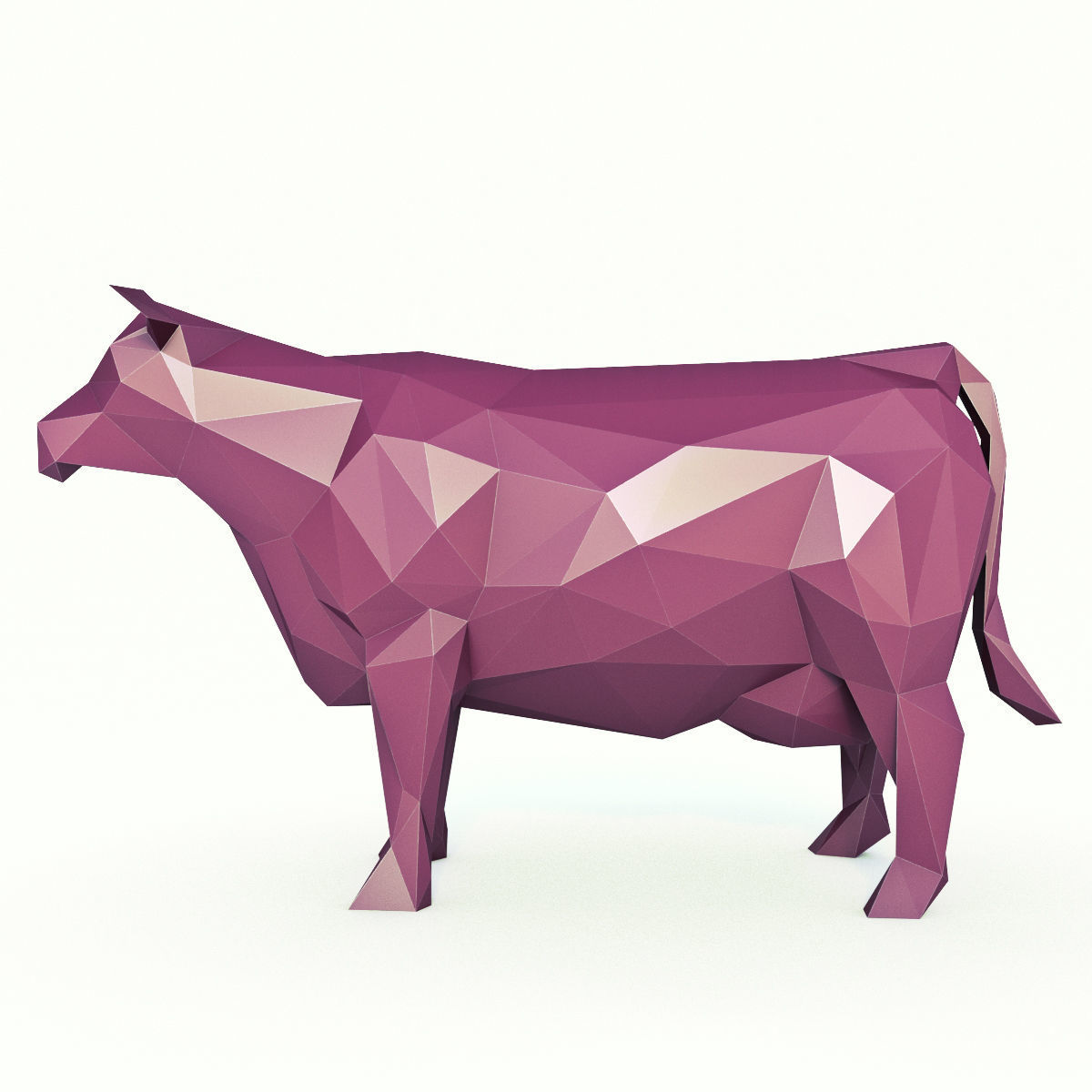 3D model Cow Low Poly VR / AR / low-poly | CGTrader