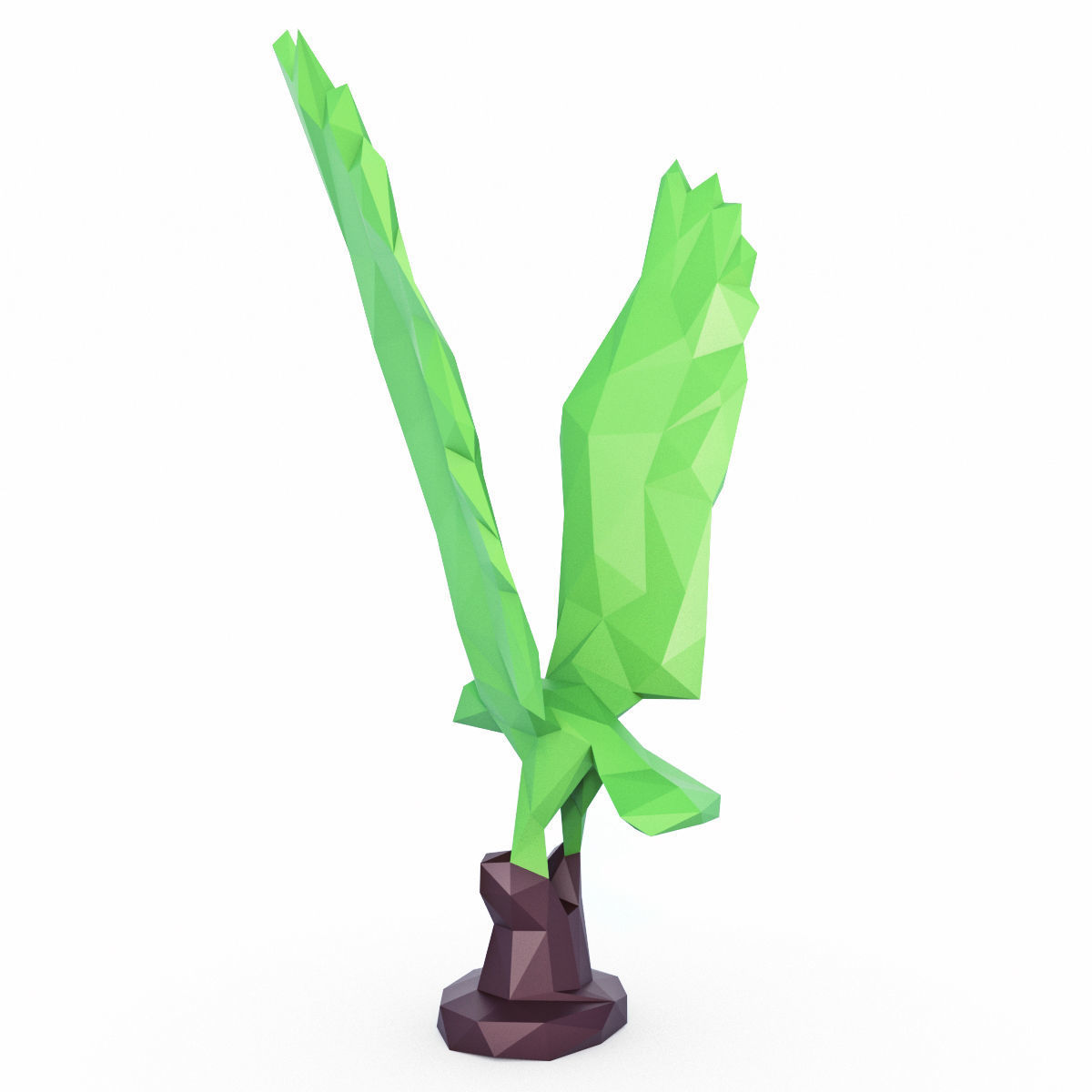 3D model Hawk Figure Low Poly VR / AR / low-poly | CGTrader