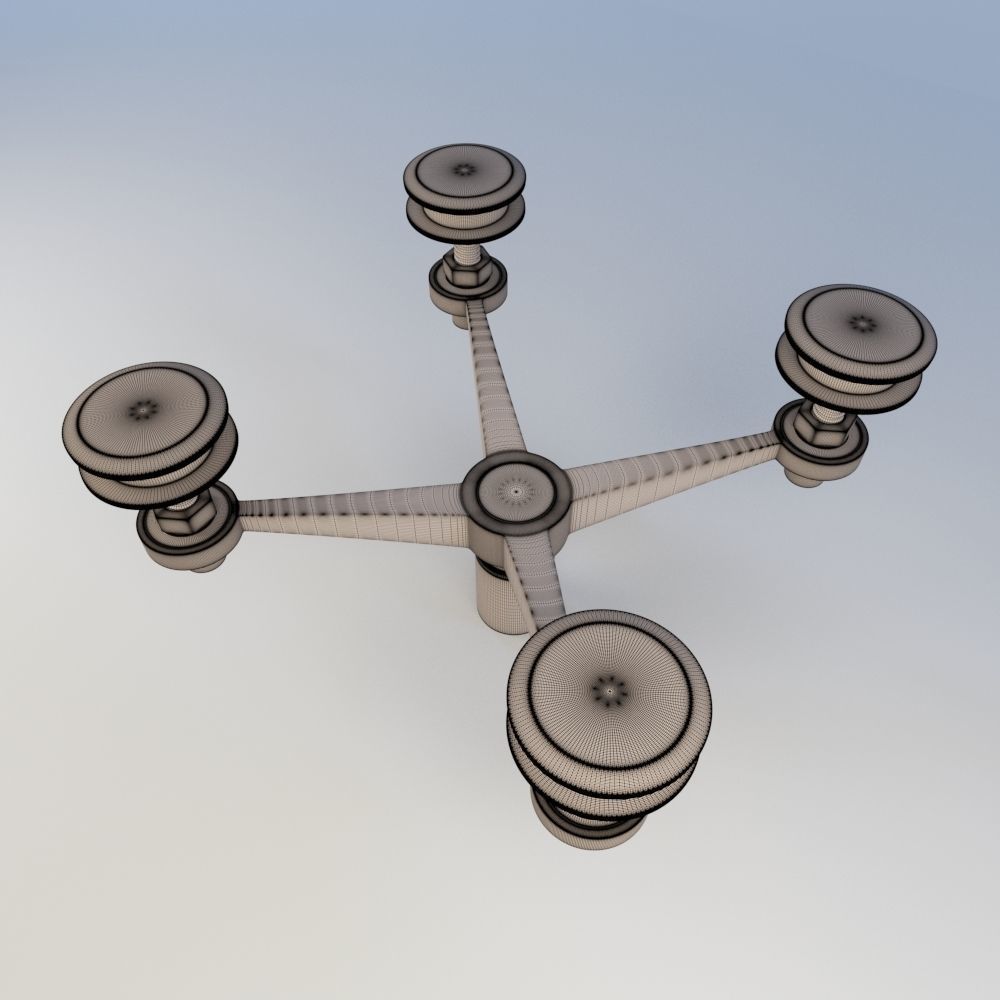 Sadev Spider Fitting 4 Arms - Glass Hardware 3D model | CGTrader