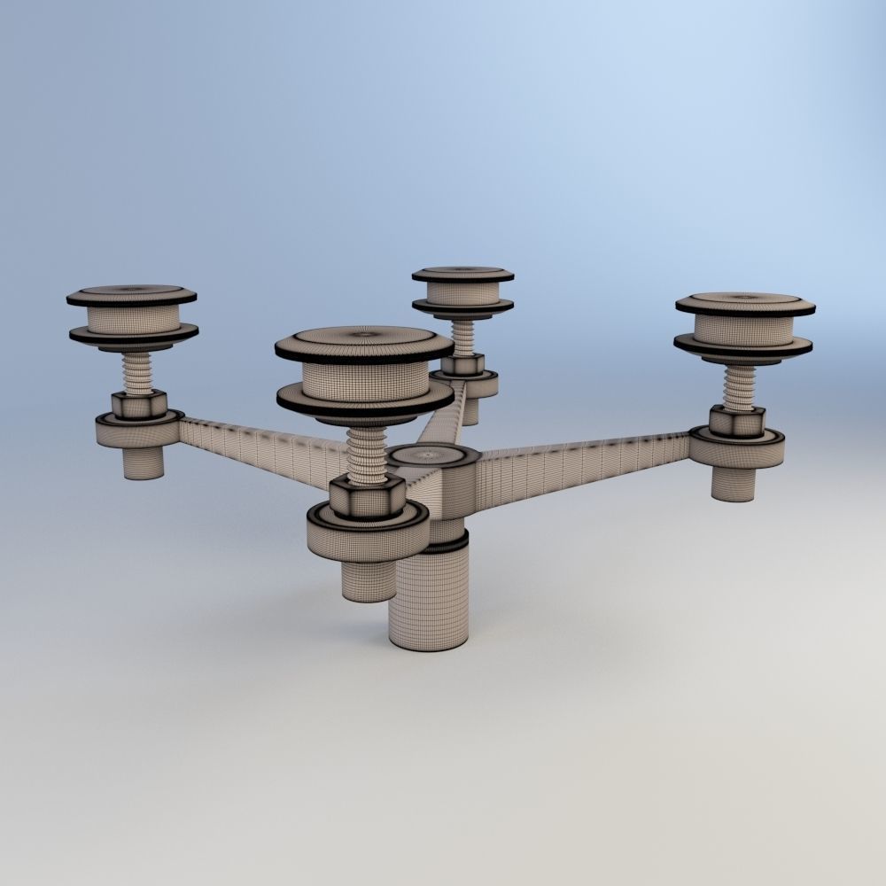 Sadev Spider Fitting 4 Arms - Glass Hardware 3D model | CGTrader