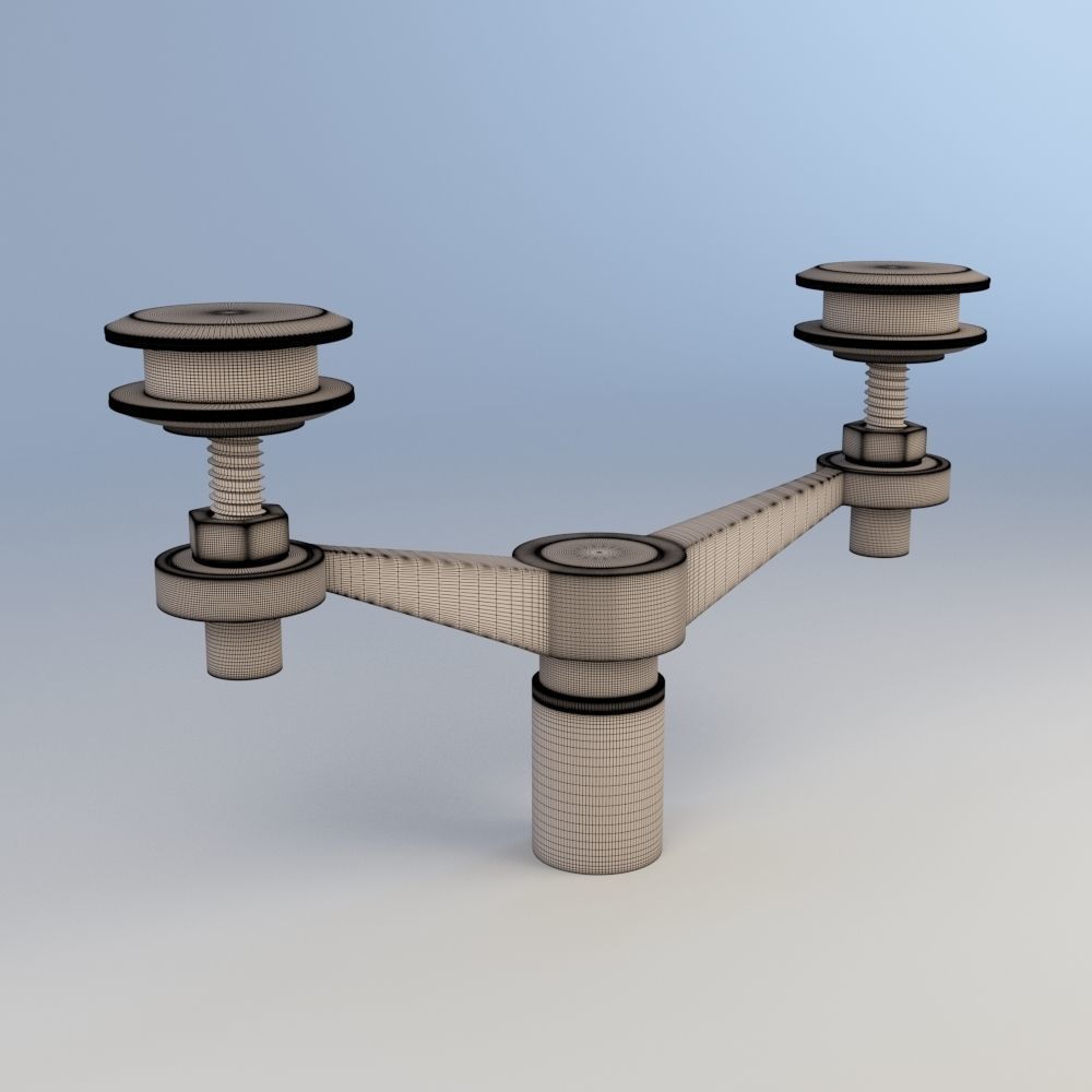Sadev Spider Fitting 2 Arms - Glass Hardware 3D model | CGTrader