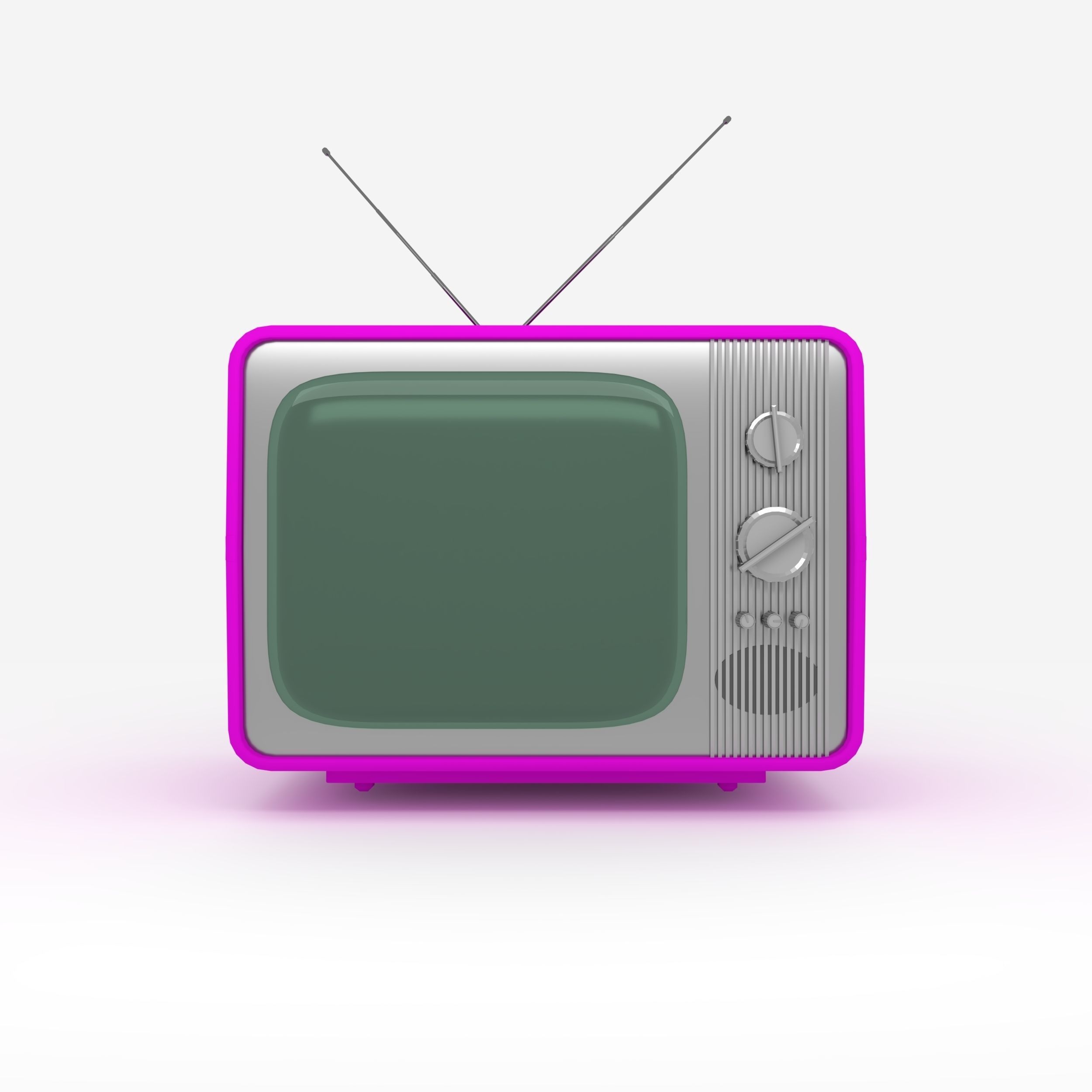 Vintage style TV 3D model | CGTrader