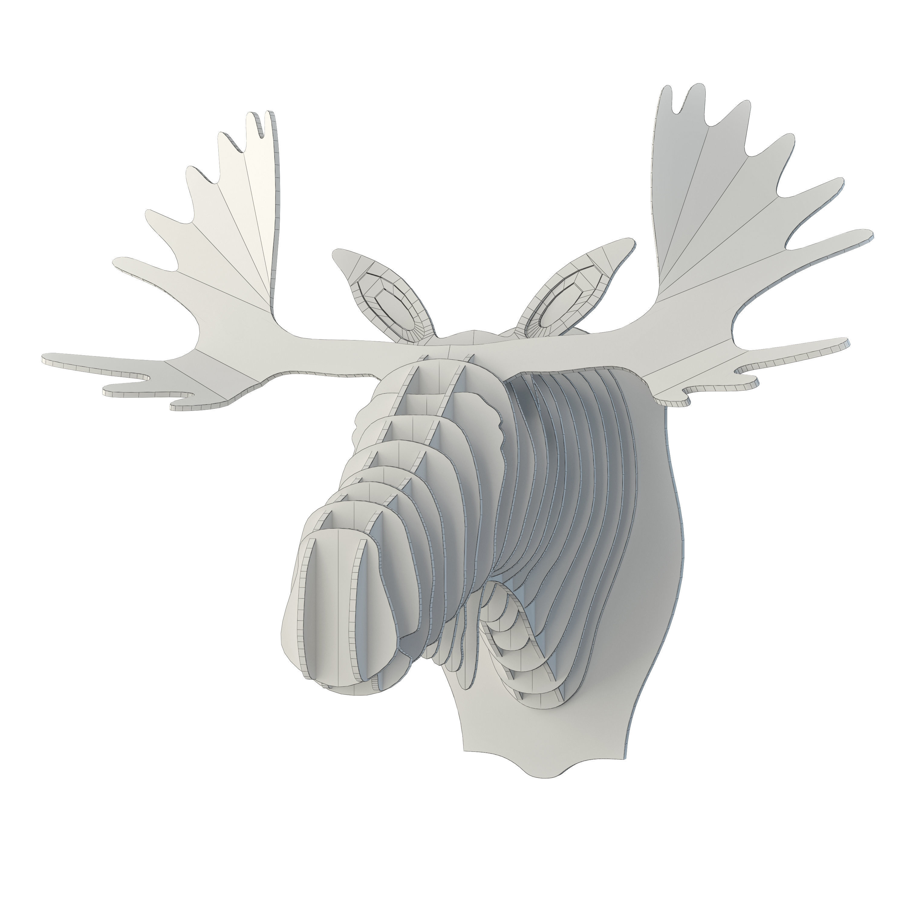 Fred Cardboard Moose Head 3D model | CGTrader