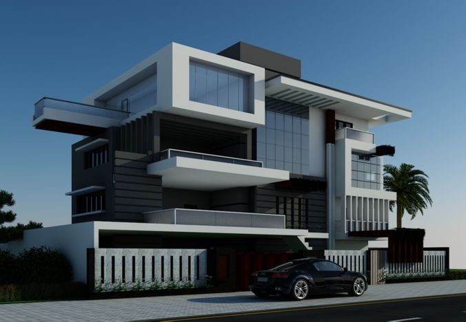 house view exterior 3D model | CGTrader