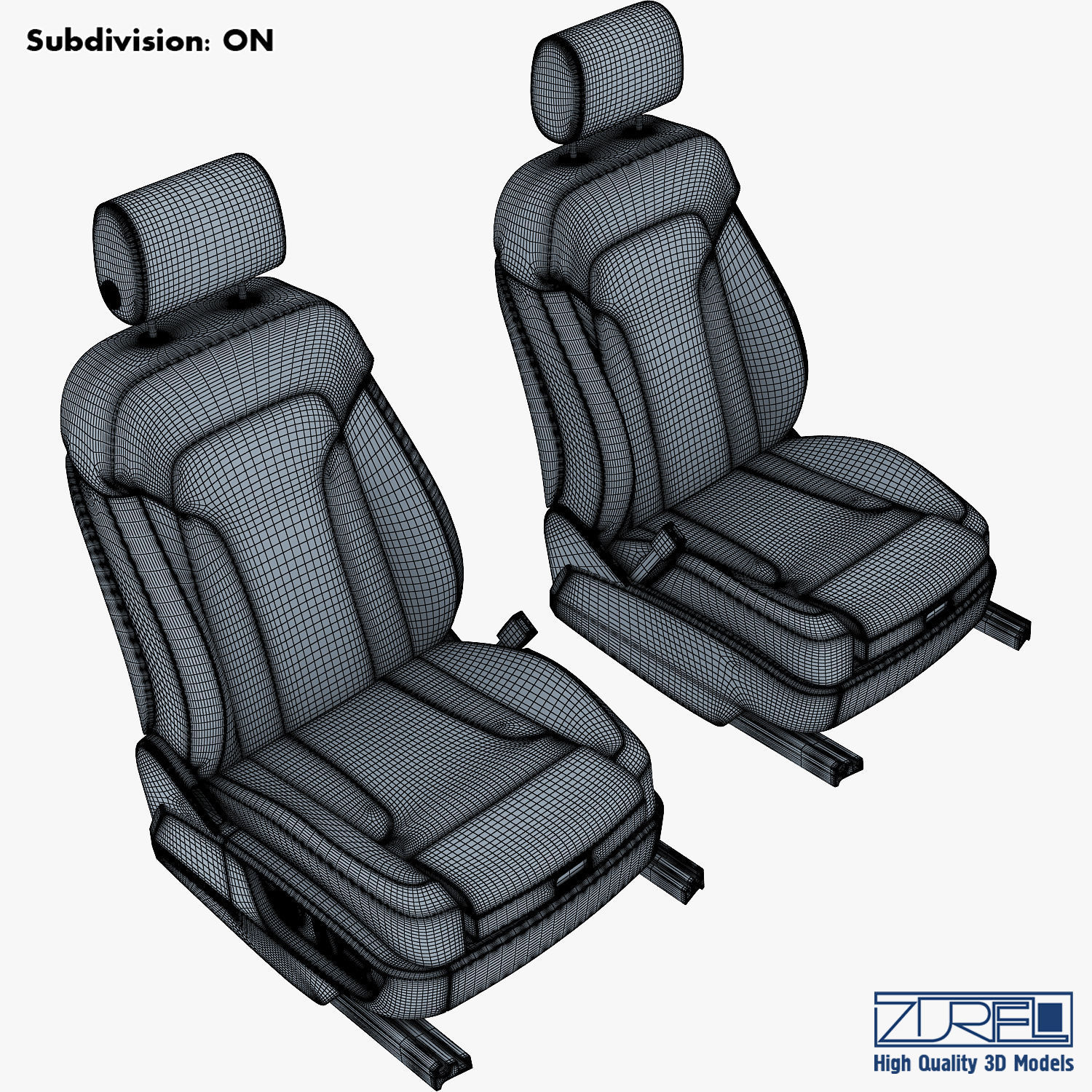 Car Seat Front 3D model | CGTrader
