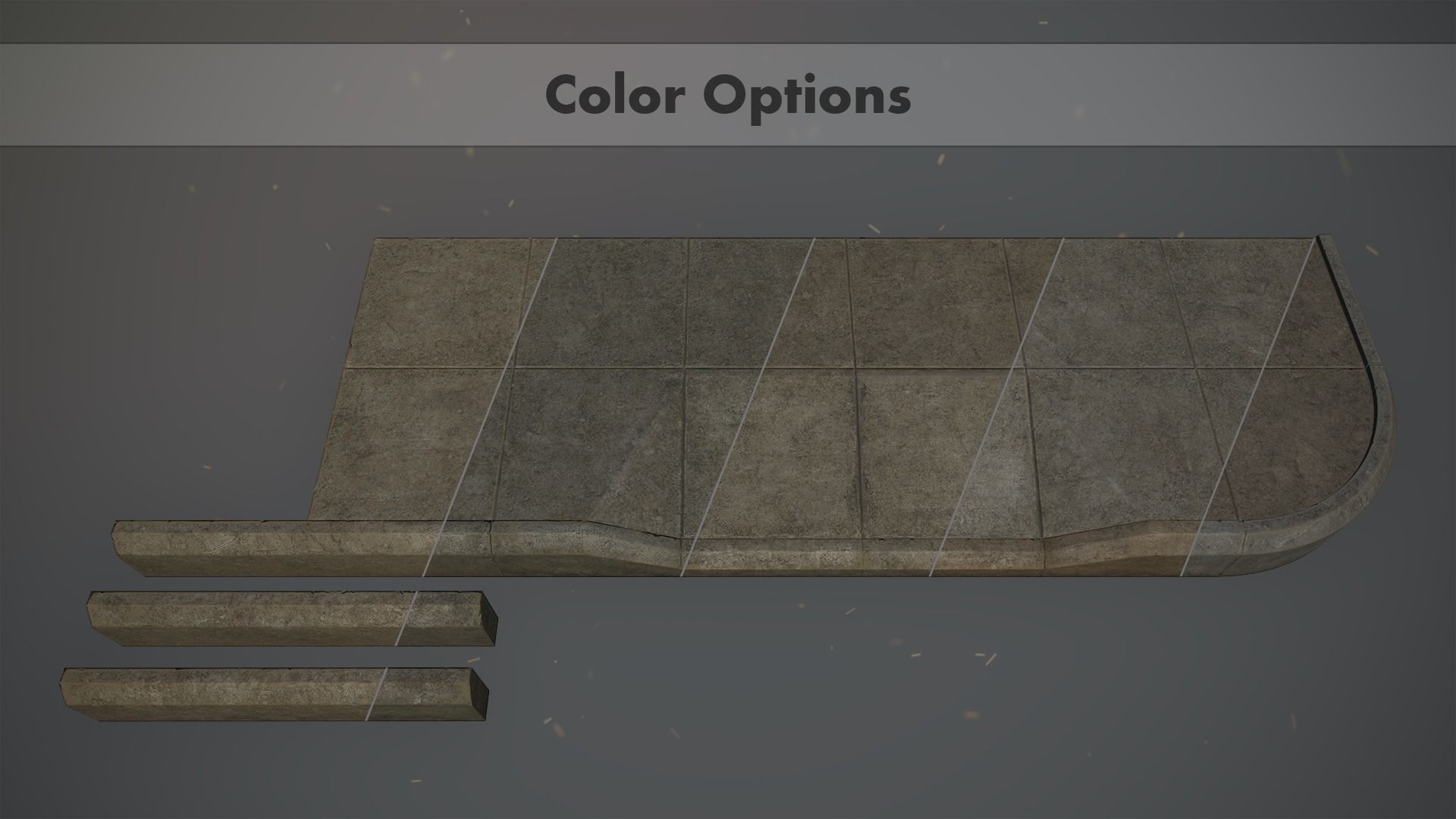 3D model Sidewalk - Modular Set 2 Color Options VR / AR / low-poly ...
