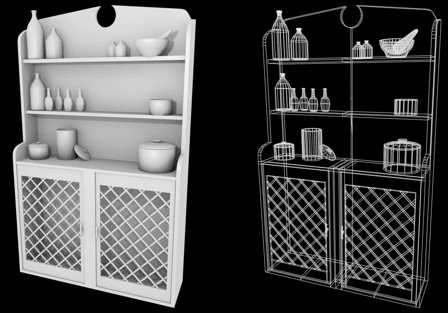 3D model Old Closet Shelf VR / AR / low-poly | CGTrader