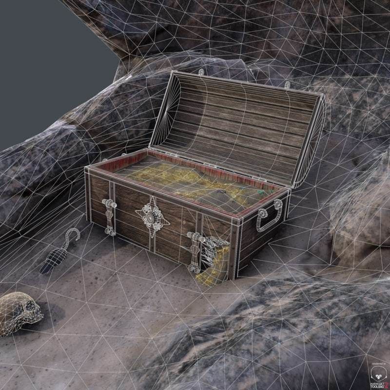 3D model Pirate Treasure Environment VR / AR / low-poly | CGTrader