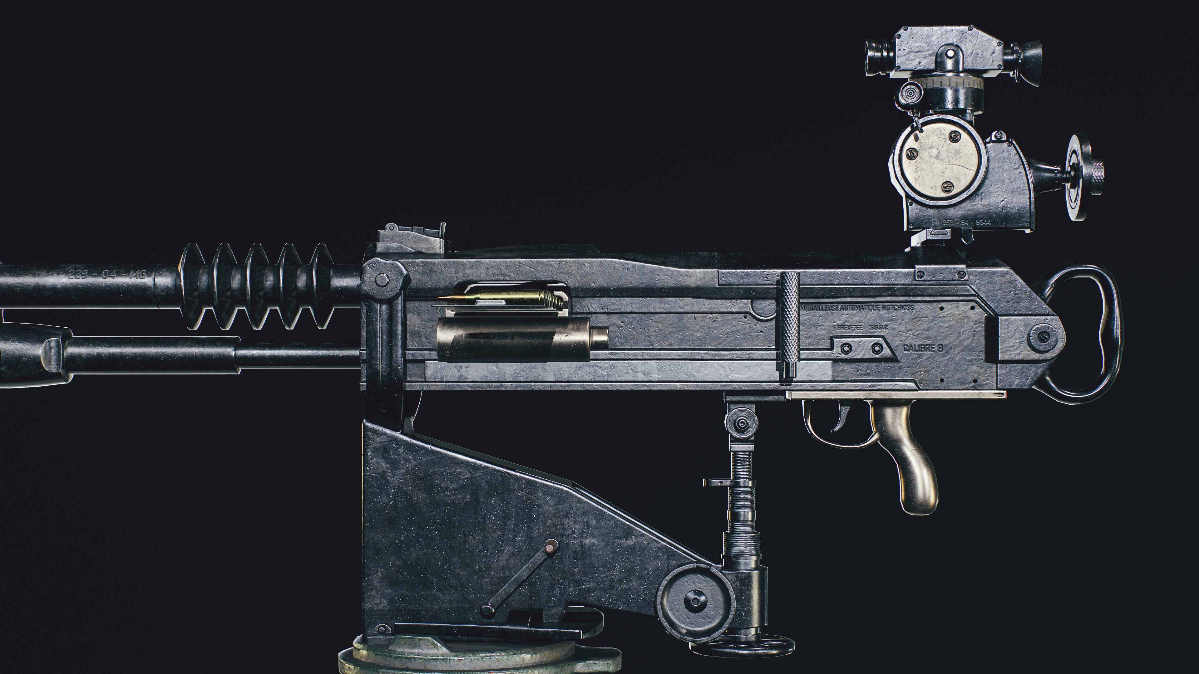 3D model Hotchkiss M1914 machine gun VR / AR / low-poly | CGTrader