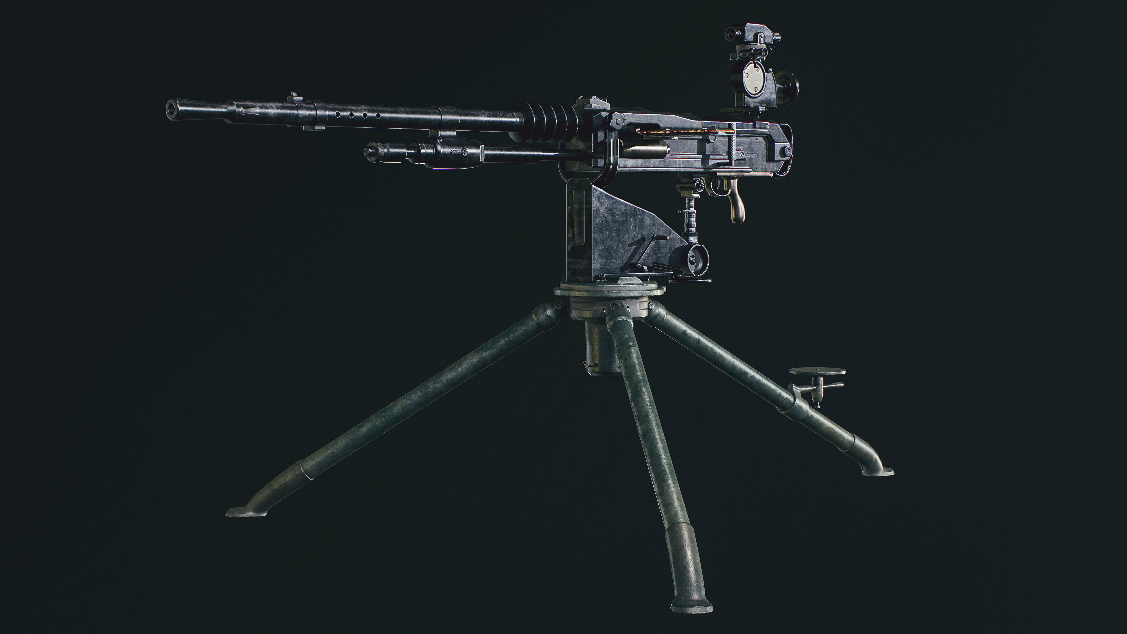 3D model Hotchkiss M1914 machine gun VR / AR / low-poly | CGTrader