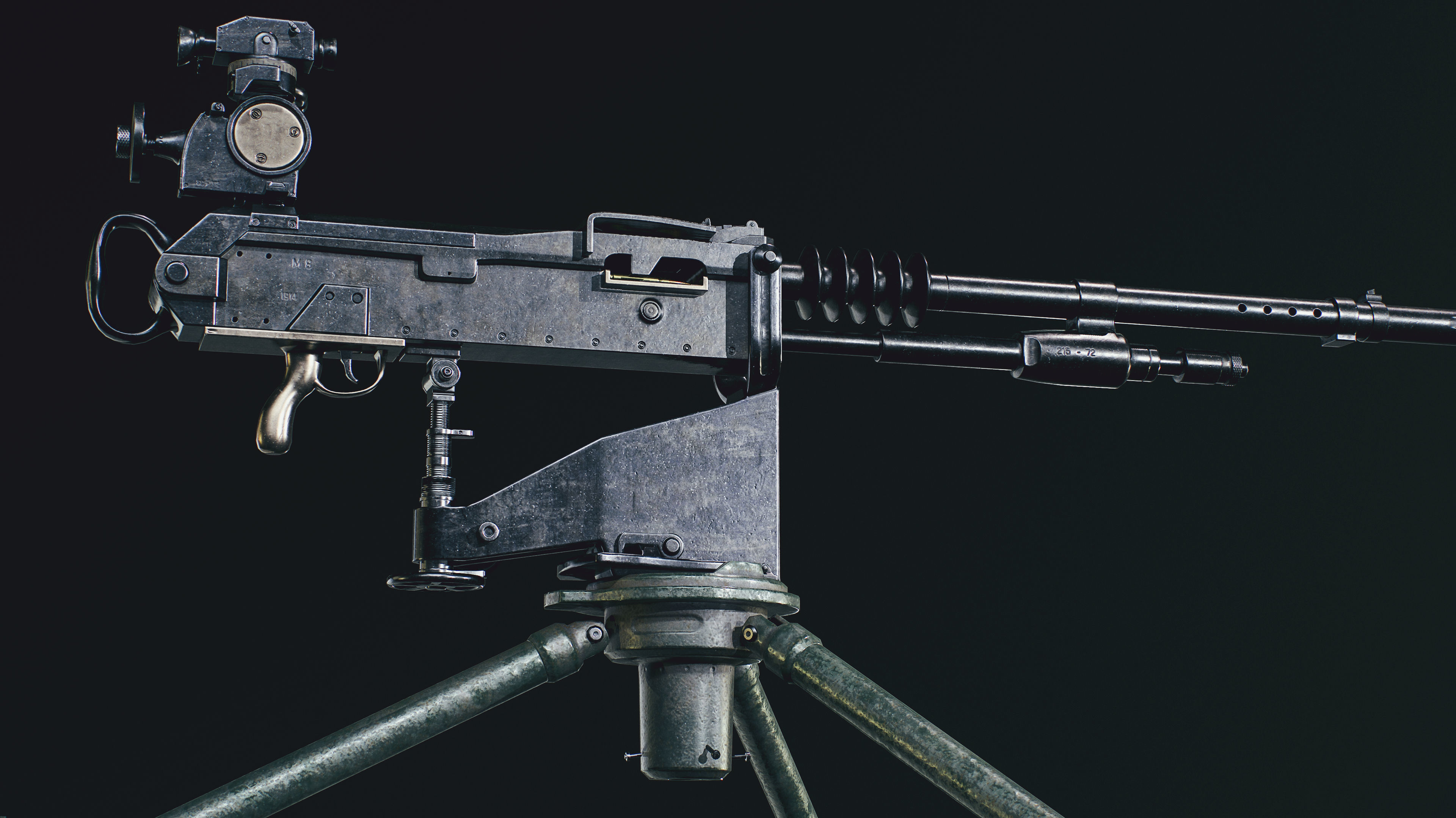 3D model Hotchkiss M1914 machine gun VR / AR / low-poly | CGTrader