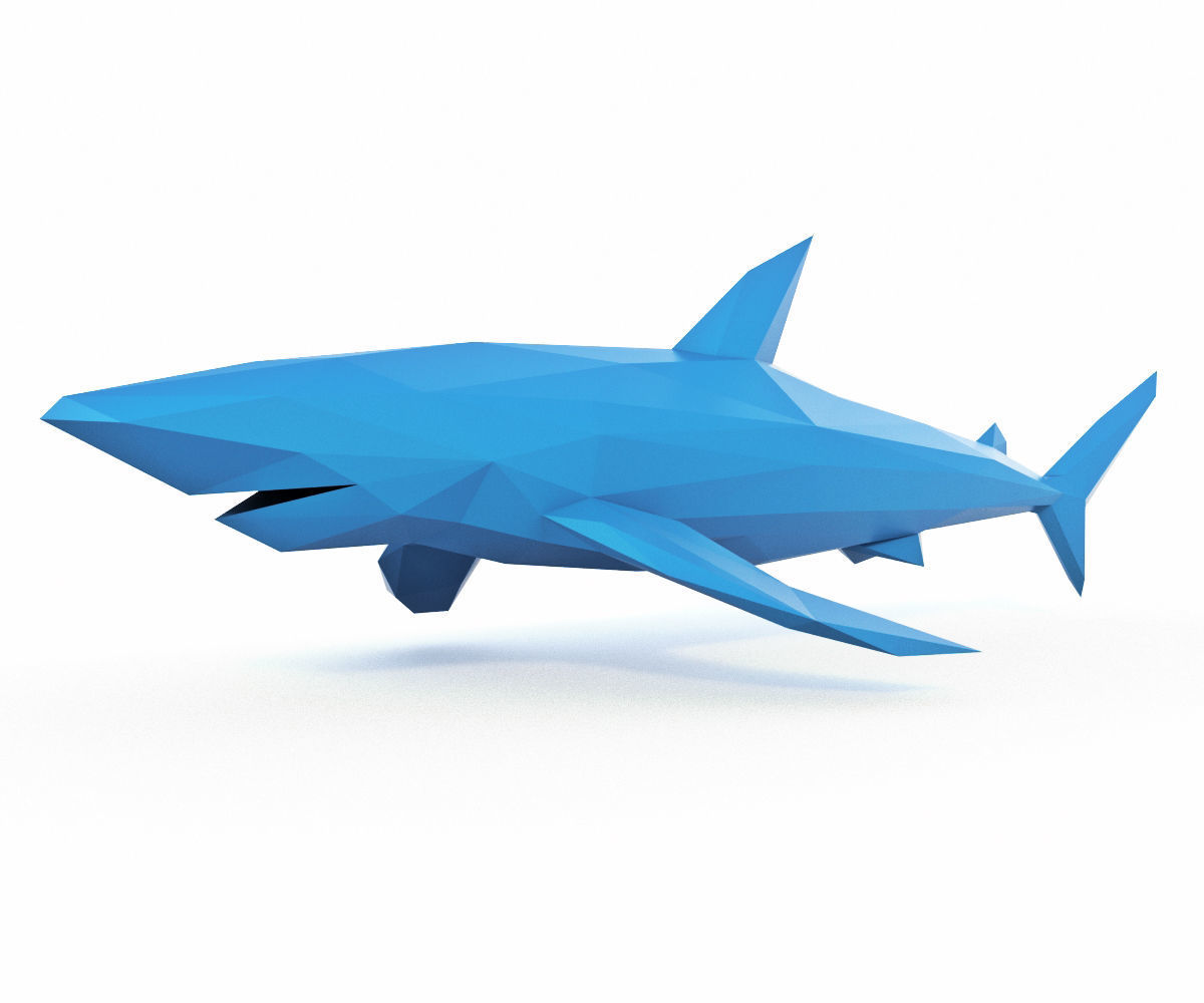 3D model Shark 2 Low Poly VR / AR / low-poly | CGTrader