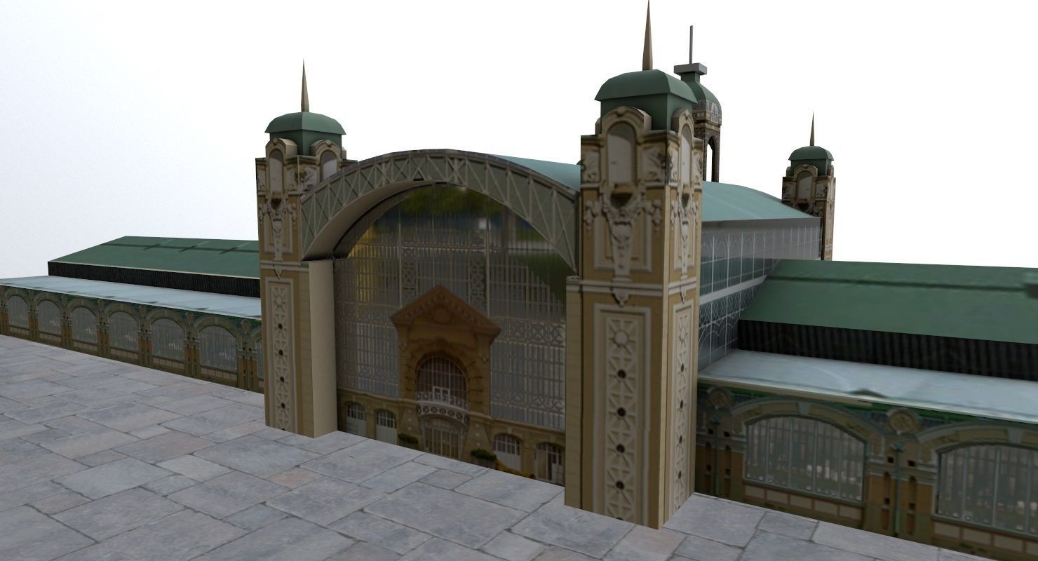 3D model Prague Prumyslovy Palac VR / AR / low-poly | CGTrader