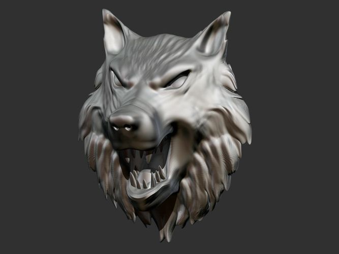 Wolf Head 2 3D Model 3D printable .stl - CGTrader.com