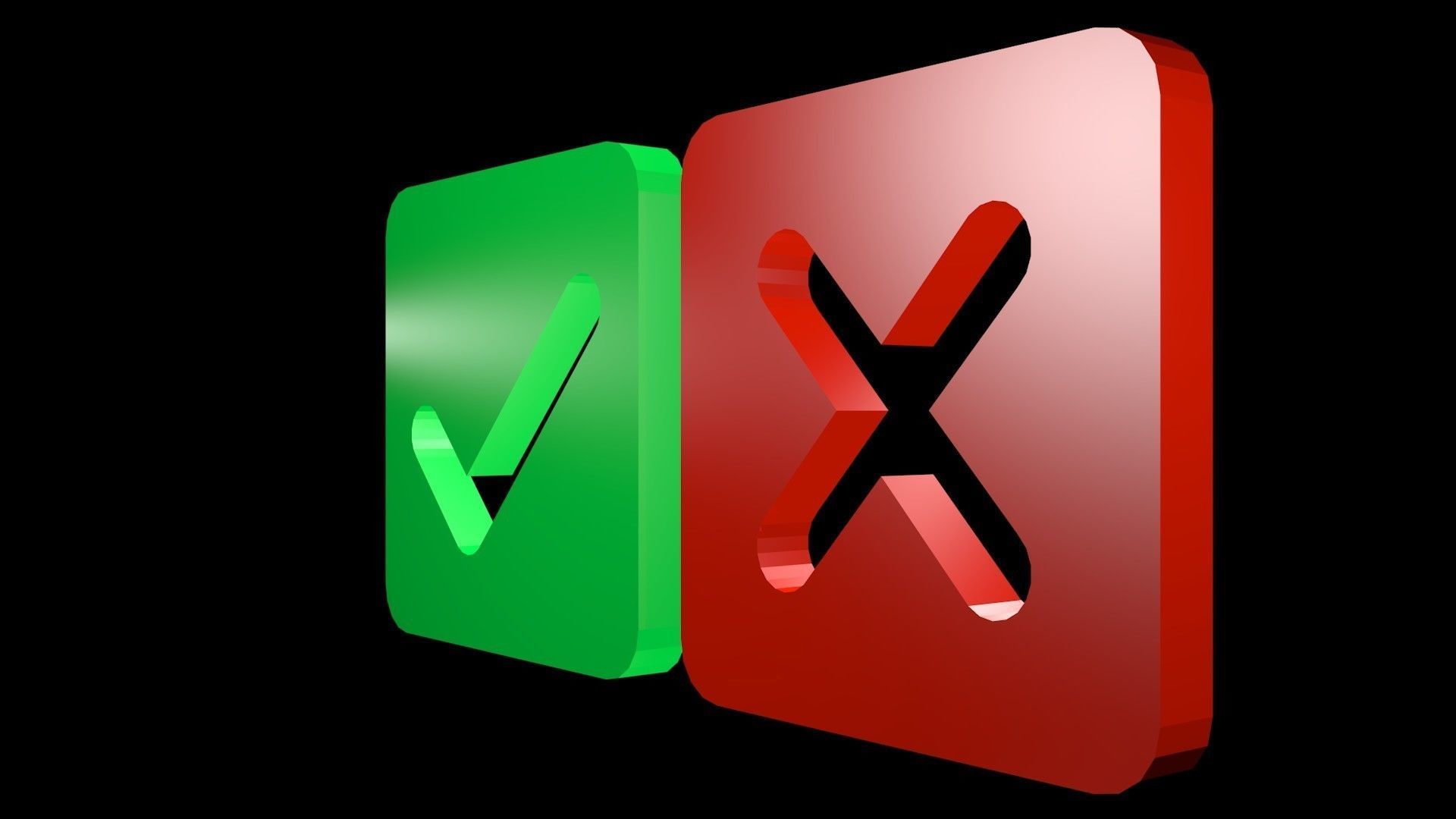 3D model Low poly check mark 7 VR / AR / low-poly | CGTrader