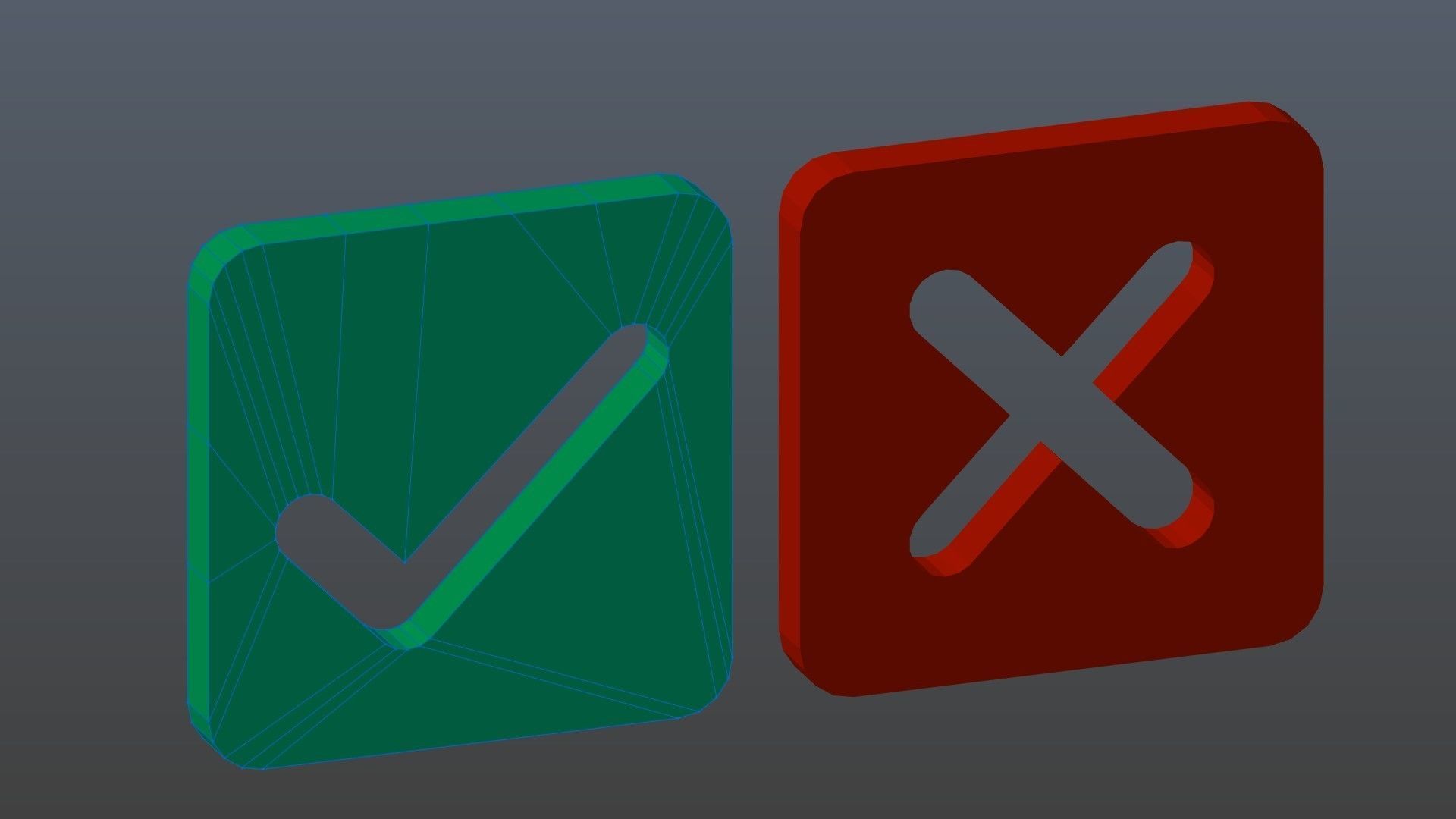 3D model Low poly check mark 7 VR / AR / low-poly | CGTrader