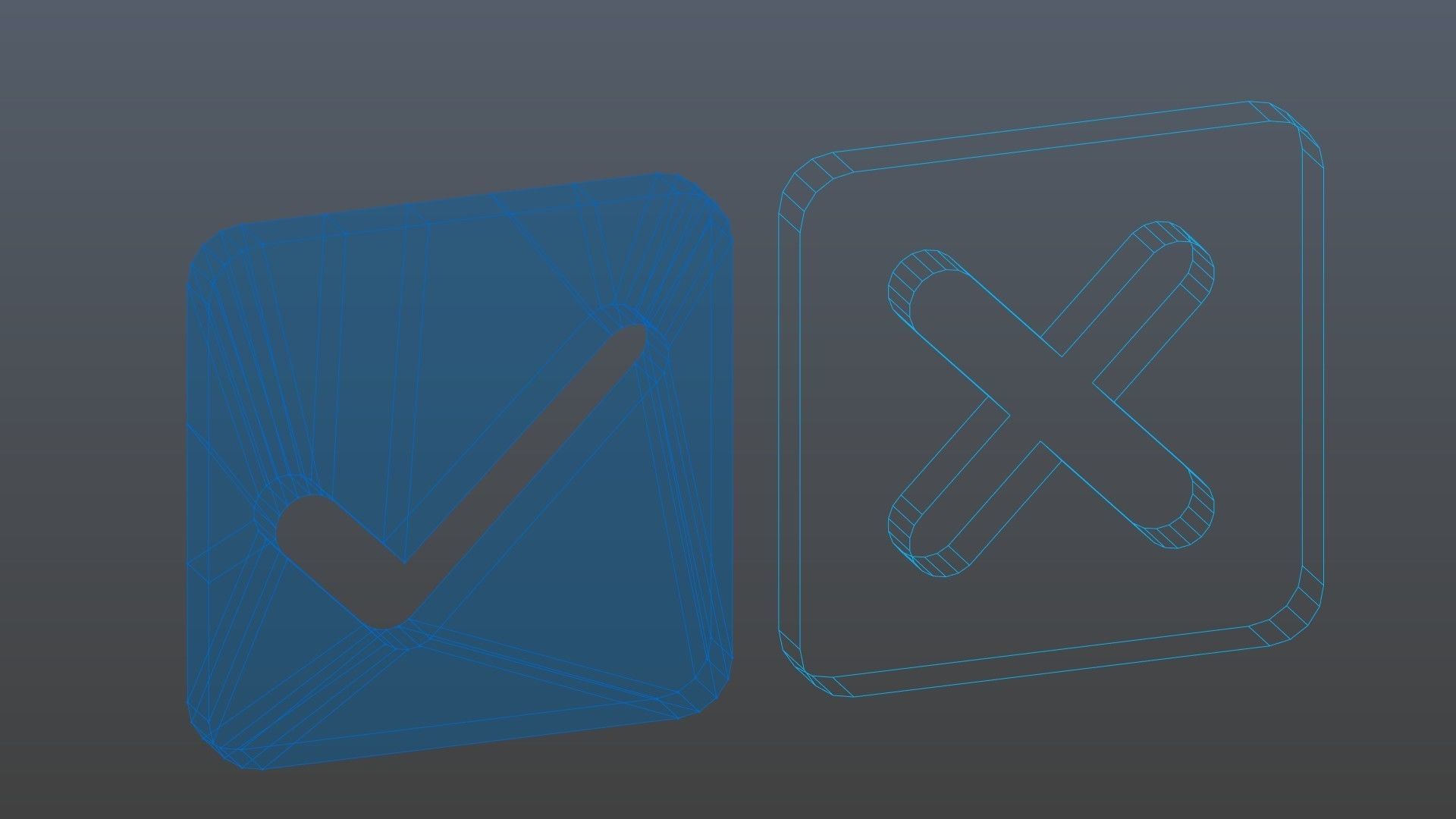 3D model Low poly check mark 7 VR / AR / low-poly | CGTrader